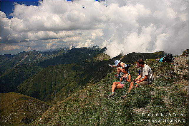 Climbing Moldoveanu peak, Romania